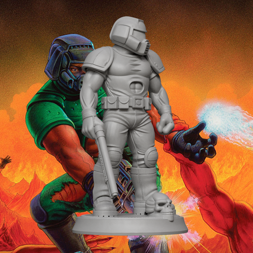 🎮 Doomguy Classic - STL Model for 3D Printing - Retro Doom Video Game ...
