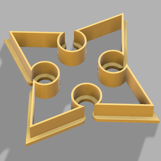 STL file ninja star cookie cutter 🥷 (STEP)・3D printer model to download ...