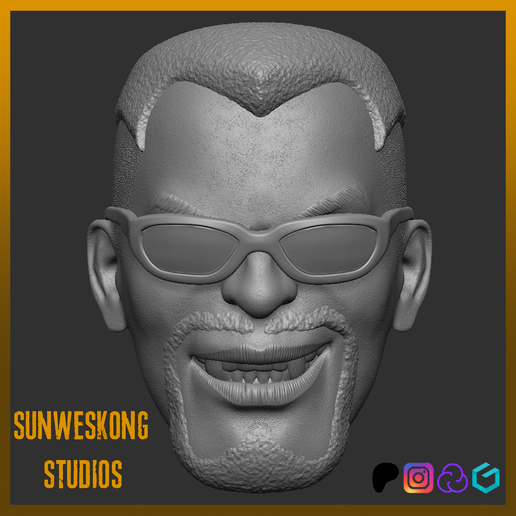 STL file Blade Smiling Headsculpt 🧛 ・3D print design to download・Cults