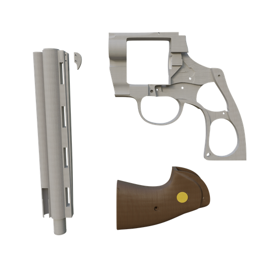 🔫 Colt Python Revolver・Archivo STL para Impresión 3D・Cults