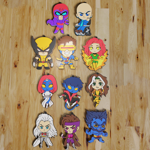 🗝️ PACK 11 KEYCHAINS / KEYCHAIN / MAGNETS X-MEN (STL AND 3MF)・ 3D File ...