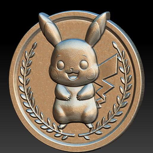 Archivo STL Pikachu Badge - Relief 📛 ・Diseño de impresora 3D para ...