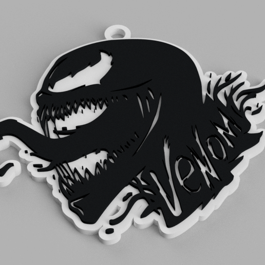 Archivo STL gratis Venom Logo , llavero - colgante - pendiente 🔑 ...