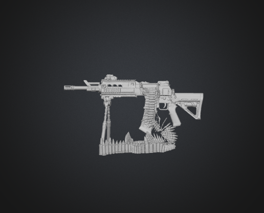 🔫 Belt-Fed Machine Gun・Free STL File for 3D printing・Cults