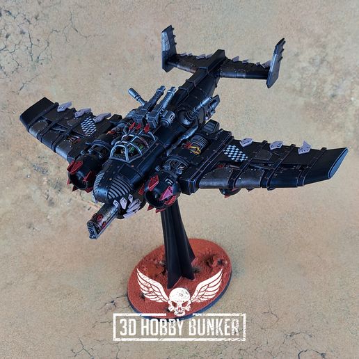 🎲 Ork Dakka Jet / Ork Fighta Bomba・ 3D File for ・Cults