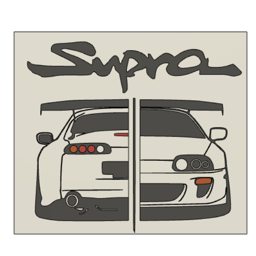 3MF file Toyota Supra MK4 Keychain 🚗 ・Model to download and 3D print・Cults