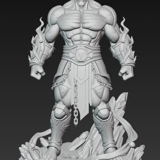 🔥 Blue Flame Warrior - Hyper Muscular STL Figure・Free STL File for 3D ...
