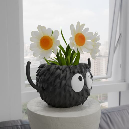 🏺 Soot Sprite Vase Pot Pen Holder 3D Studio Ghibli Fan Art・ 3D File for ...