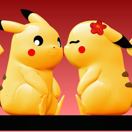 pikachu kiss pikachu