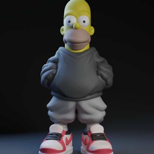 🎨 Homer Urban art toy (now with colour 3MF files)・ 3D File for 3D ...