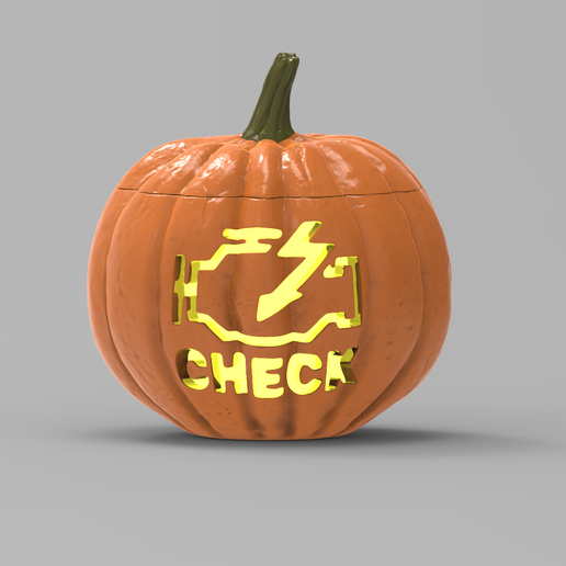 check engine light pumpkin
