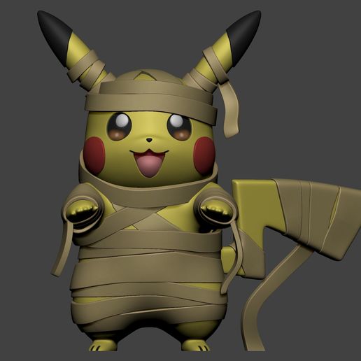 🐉 Pokemon - Pikachu Mummy Halloween・ STL File for 3D printing・Cults