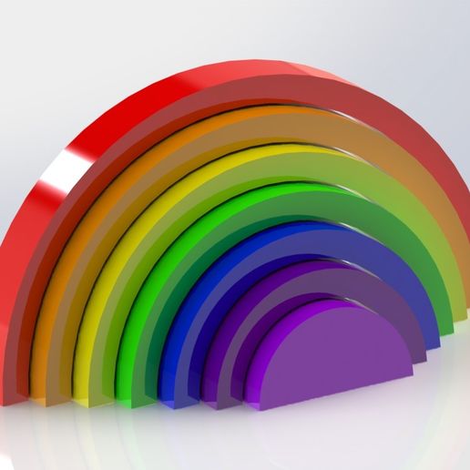 Free STL file Decorative Rainbow 🌈 ・3D printing template to download・Cults