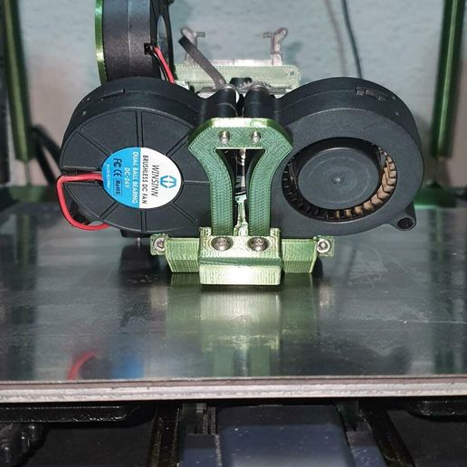 🖨️ DOUBLE FAN 5015 ENDER 3 S1, S1 PRO, SPRITE,DUCT・ STL File for ・Cults