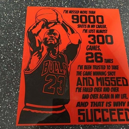 Free 3D file Michael Jordan REVERSE PRINT 2D 🇯🇴 ・3D print model to ...