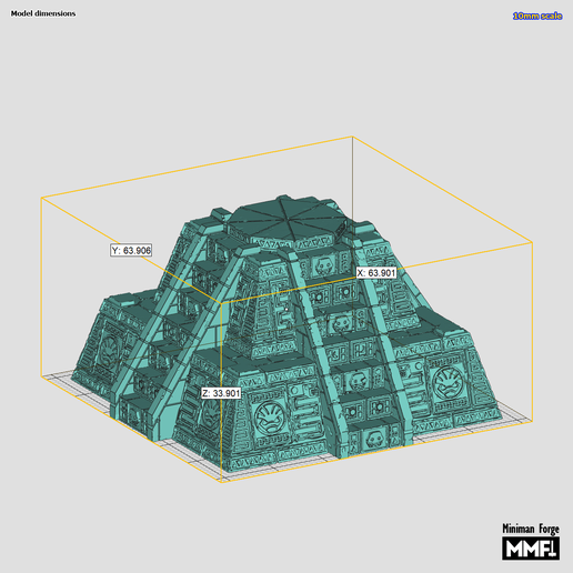 🤏 Reptilians - Small Ziggurat - 10mm・ 3D File for 3D printing・Cults
