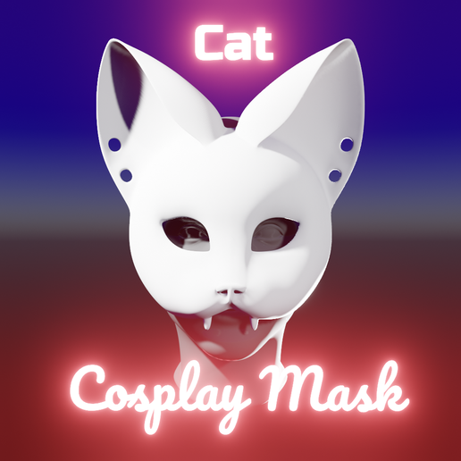 Archivo STL Cat mask for cosplay 🐱 ・Modelo para descargar y imprimir en ...