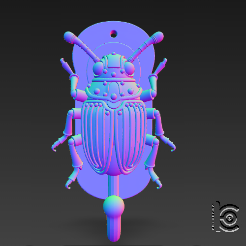 🪝 Ironcarab Hook - Armored Bug Sentinel STL・ STL File for 3D printing・Cults