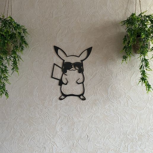 STL file Pikachu - Pokemon - Sihouette 2D 🐉 (DXF and SVG)・3D print ...