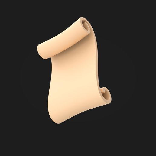 📜 Paper Scroll・ STL File for 3D printing・Cults