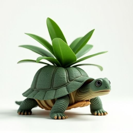 🐢 Cute Turtle Planter・ STL File for 3D printing・Cults