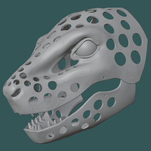 ♀️ Fursuithead female felkin with moving jaw・ STL File for 3D printing ...
