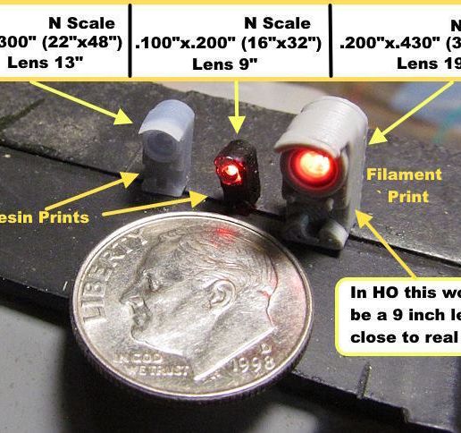 👽 N Scale Railroad Dwarf Signals.....・Free 3D File for ・Cults