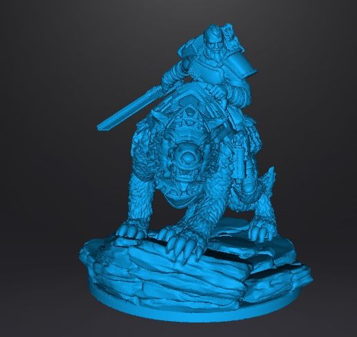 ♂️ MALE GUARD RIDER ON WOLF CHAINSWORD MINIATURE MODEL FOR GAMES RPG ...