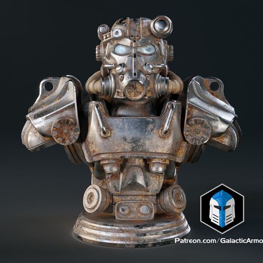 👤 Fallout T-60 Power Armor Bust - 3D Print Files・ 3D File for 3D ...