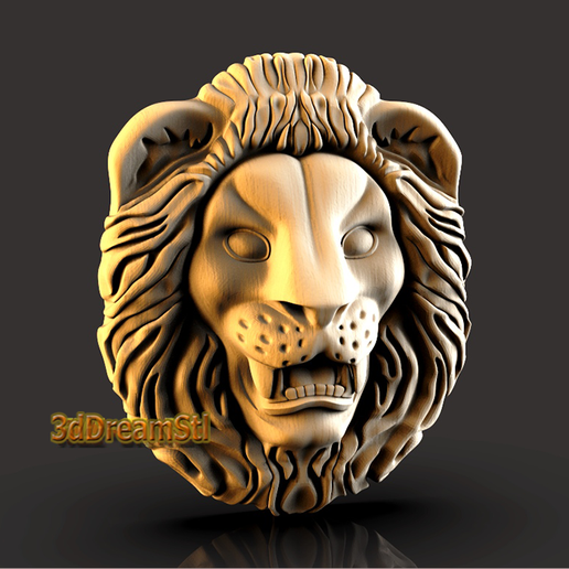 Stl File Lion Head Stl Model Cnc Router Engraver Artcam Aspire Cnc