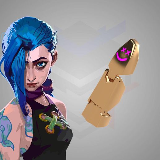 3D file Jinx's Mechanical Finger - Arcane 🎭 ・3D print design to ...