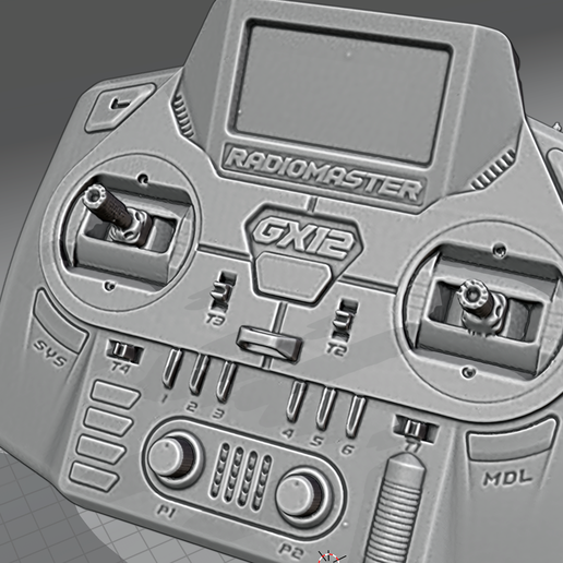 🩻 Radiomaster GX12 High-Quality 3D Scan – Controller Base Mesh・ STL ...