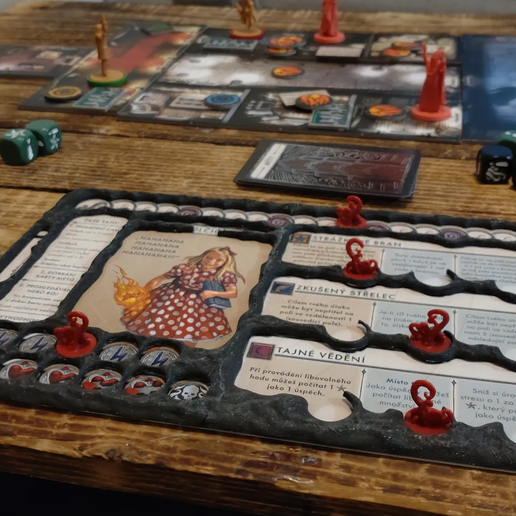 🎲 Cthulhu: Death May Die player board・ STL File for 3D printing・Cults