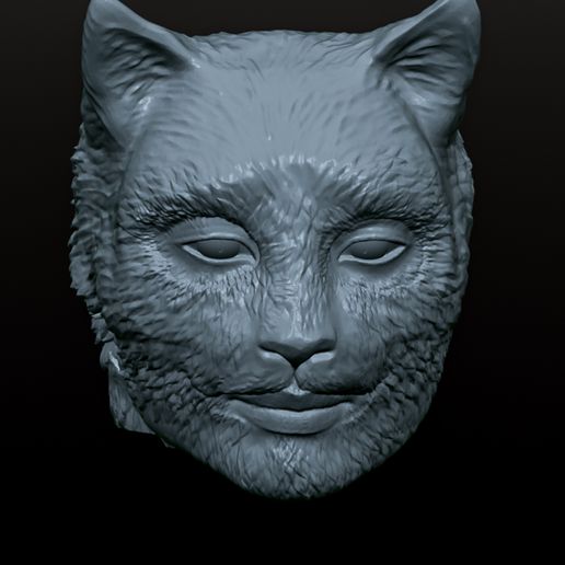 3D file Action Figure Head "Cat People Feline Warrior Female" 🐱 ・3D ...