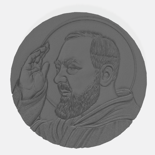🪙 Padre Pio Coin・Arquivo STL para ・Cults