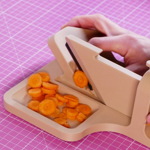 🌭 Sausage & vegetables slicer guillotine・ STL File for 3D printing・Cults