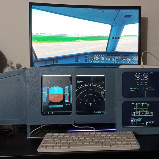 📁 Airbus-Style Flight Simulator Tablet Panel – STL & Fusion 360 File ...