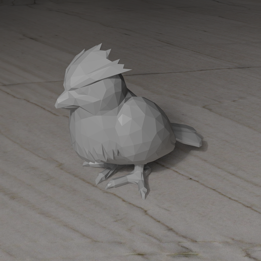 🐉 Pidgey - Low poly・Archivo STL Gratis para Impresión 3D・Cults