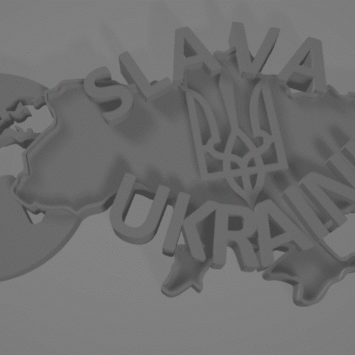Free 3D file Ukraine - Slava・3D printer model to download・Cults