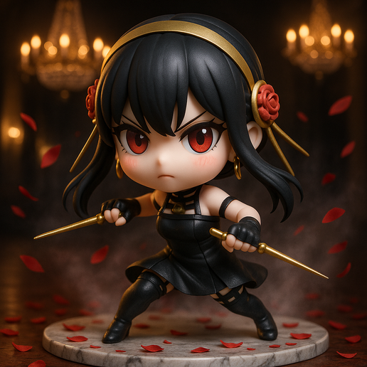 🕵️‍♀️ Yor Forger Chibi Diorama – Spy x Family Assassin in Ballroom ...