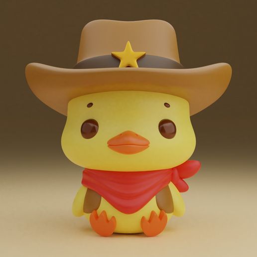 STL file Cowboy chicken 🤠 ・3D printing template to download・Cults