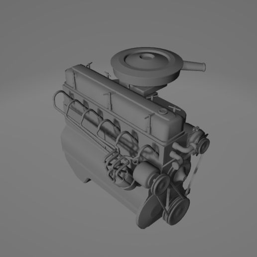 🚙 Ford 6-Cylinder Inline Engine・ OBJ File for 3D printing・Cults