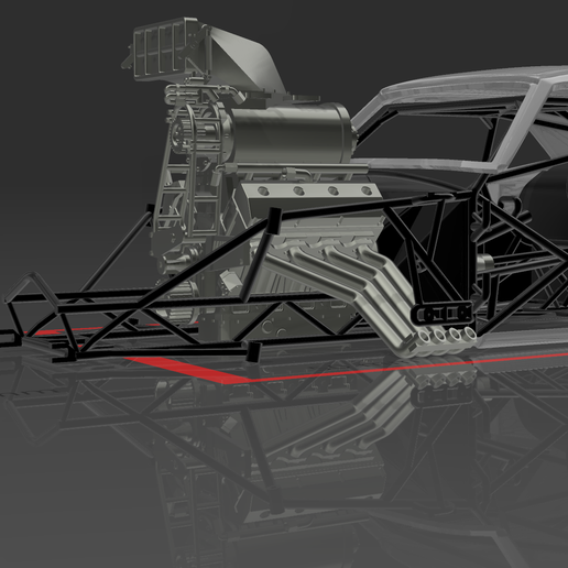 🚗 1/25 scale universal drag racing zoomie header 2.0・ STL File for 3D ...