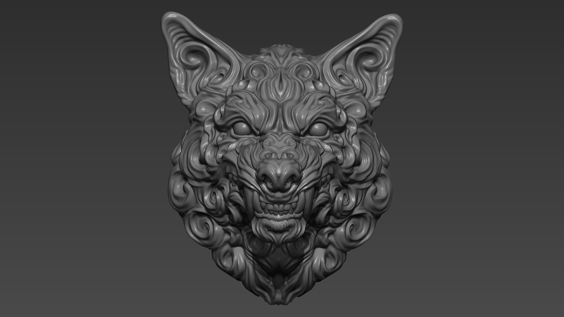 Fichier STL Pendentif en forme de loup・Objet imprimable en 3D à télécharger・Cults