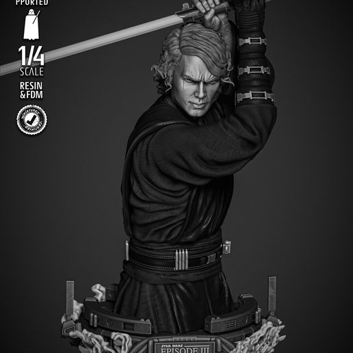 👤 ANAKIN BUST - TESTED AND READY FOR 3D PRINTING・ 3D File for 3D ...