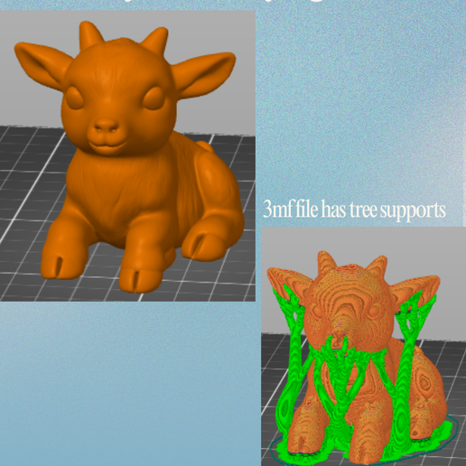 👶 Baby Goat Standing and laying down / cute baby goat・ STL File for 3D ...