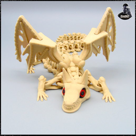 💀 Skeleton Dragon V2 - Articulated - Print in place - No Supports ...
