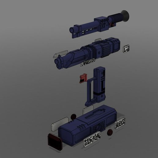 STL file 1980's Cartoon BrveStrr laser gun toy replica 🔫 ・3D printer ...