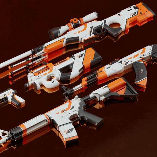 🎲 CS:GO / CS2 Asiimov Collection・ STL File for 3D printing・Cults