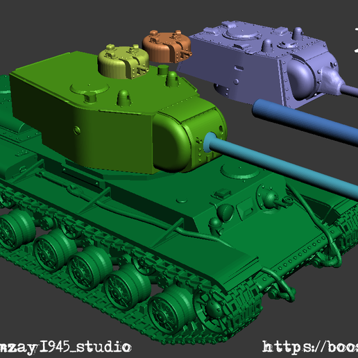 🪖 KV-220 Soviet experimental heavy tank・ STL File for 3D printing・Cults